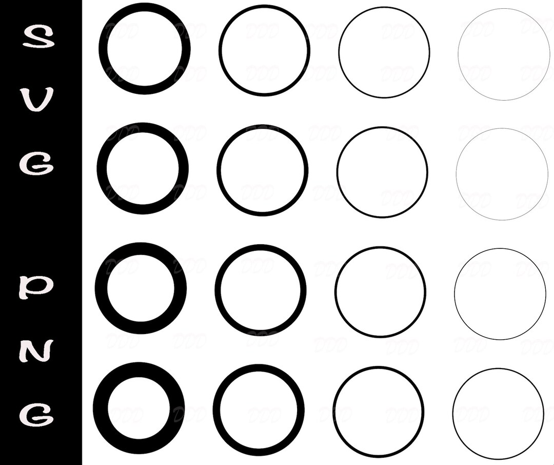 Circle Svg Circles Svg Circle Frame Svg Bundle Instant Download Frame ...