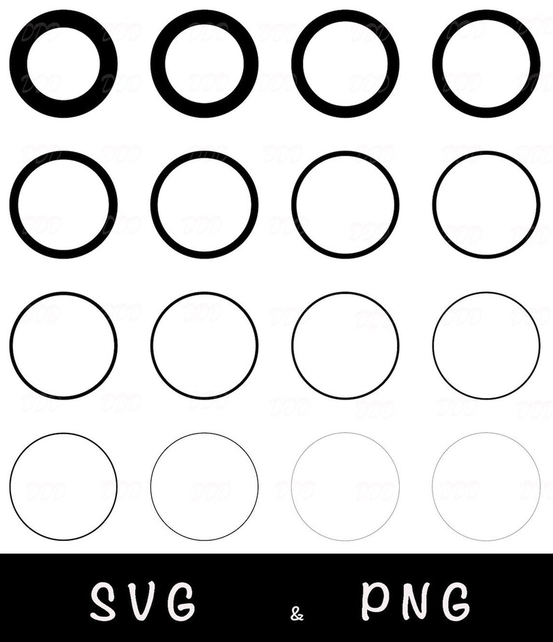 Circle SVG PNG Circles SVG Cutting Files for Cricut Circle Frame Svg ...