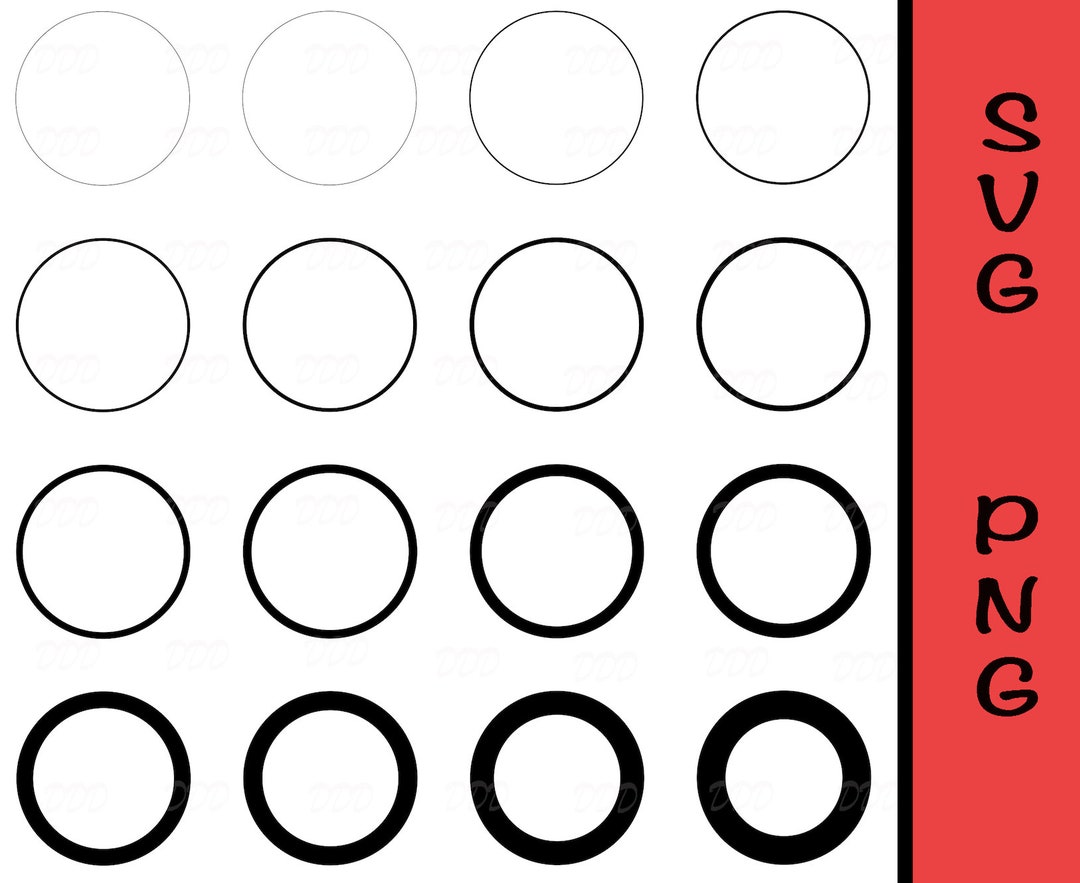 Círculo SVG PNG Círculos Svg Archivos de corte para Cricut Círculo ...