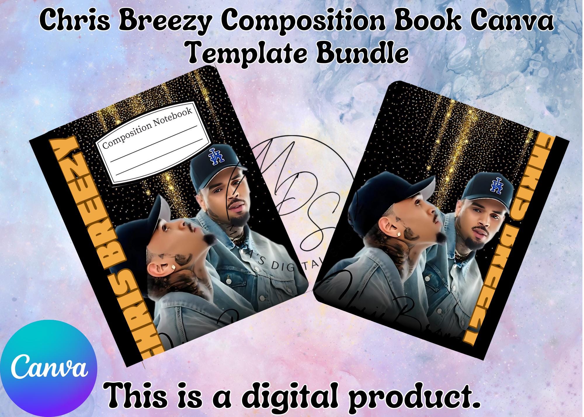 Editable Composition Book Cover Template: Chris Breezy Design (canva ...