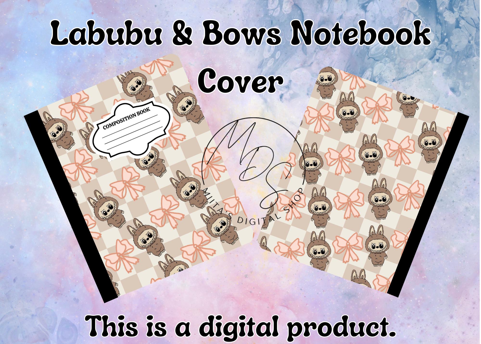DIGITAL Labubu & Bows Composition Notebook Cover | Composition Notebook ...