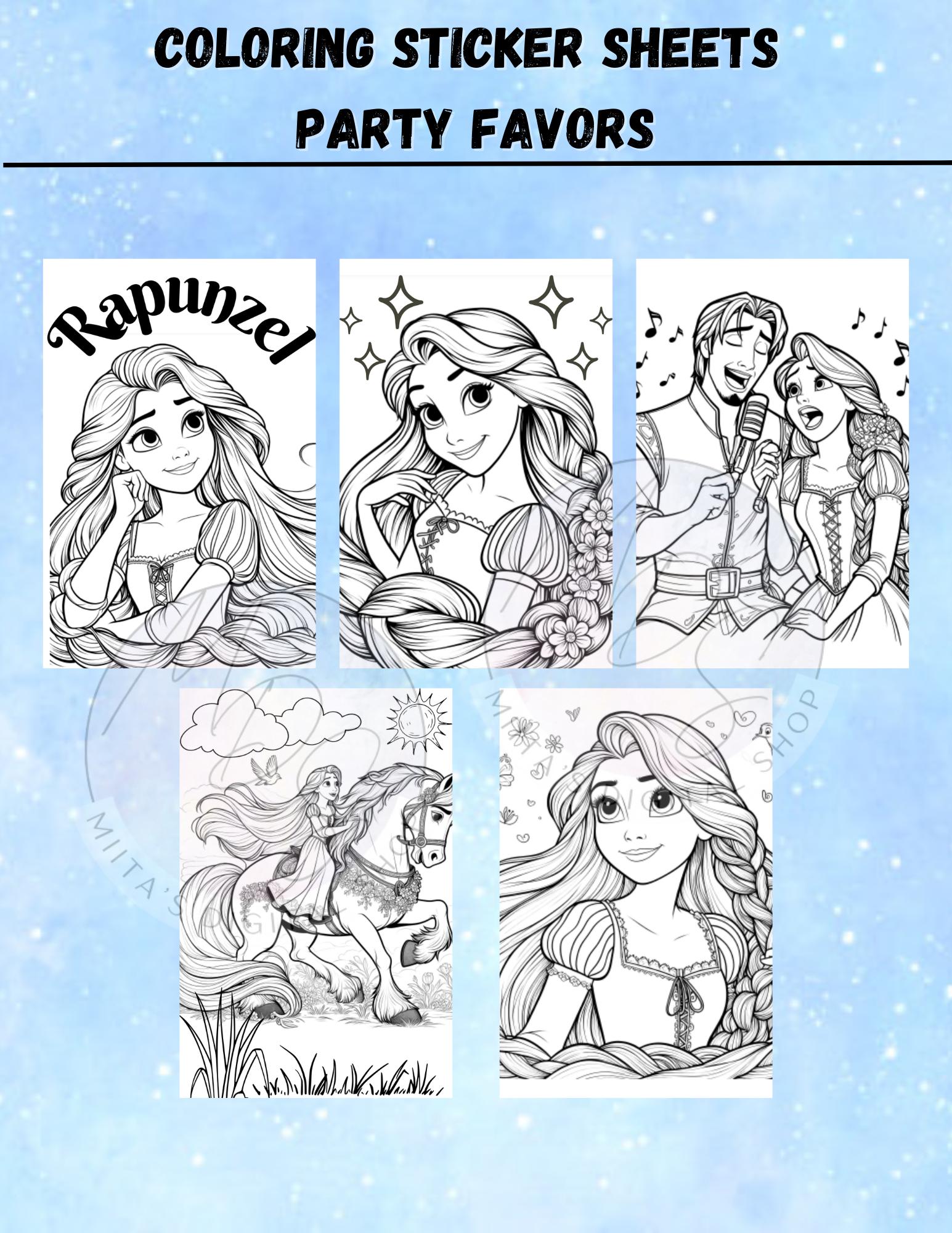 Coloring Sticker Sheets | Party Favors | Kid's Coloring Pages | Sticker ...