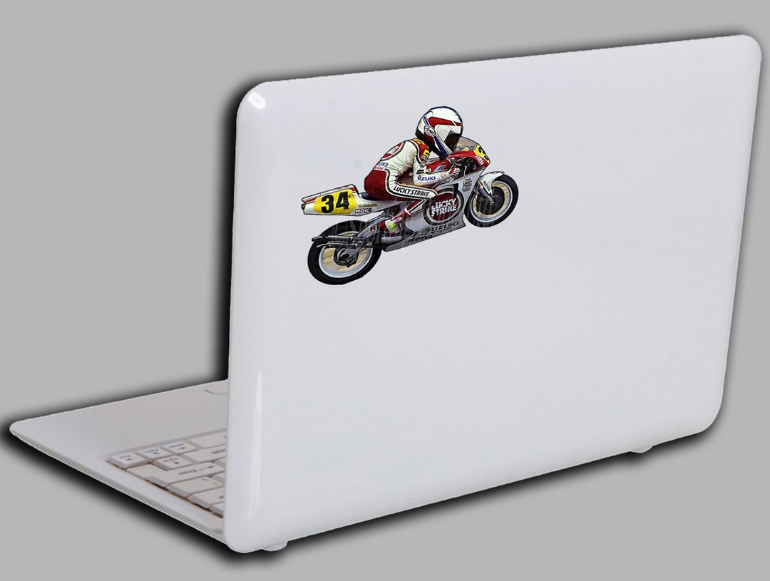 34 Lucky Strike Kevin Schwantz Cartoon Image Racing Super Bike Sticker ...