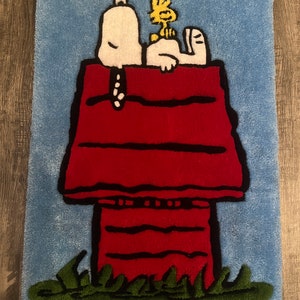 Snoopy and Woodstock Tufted Rug - Etsy UK