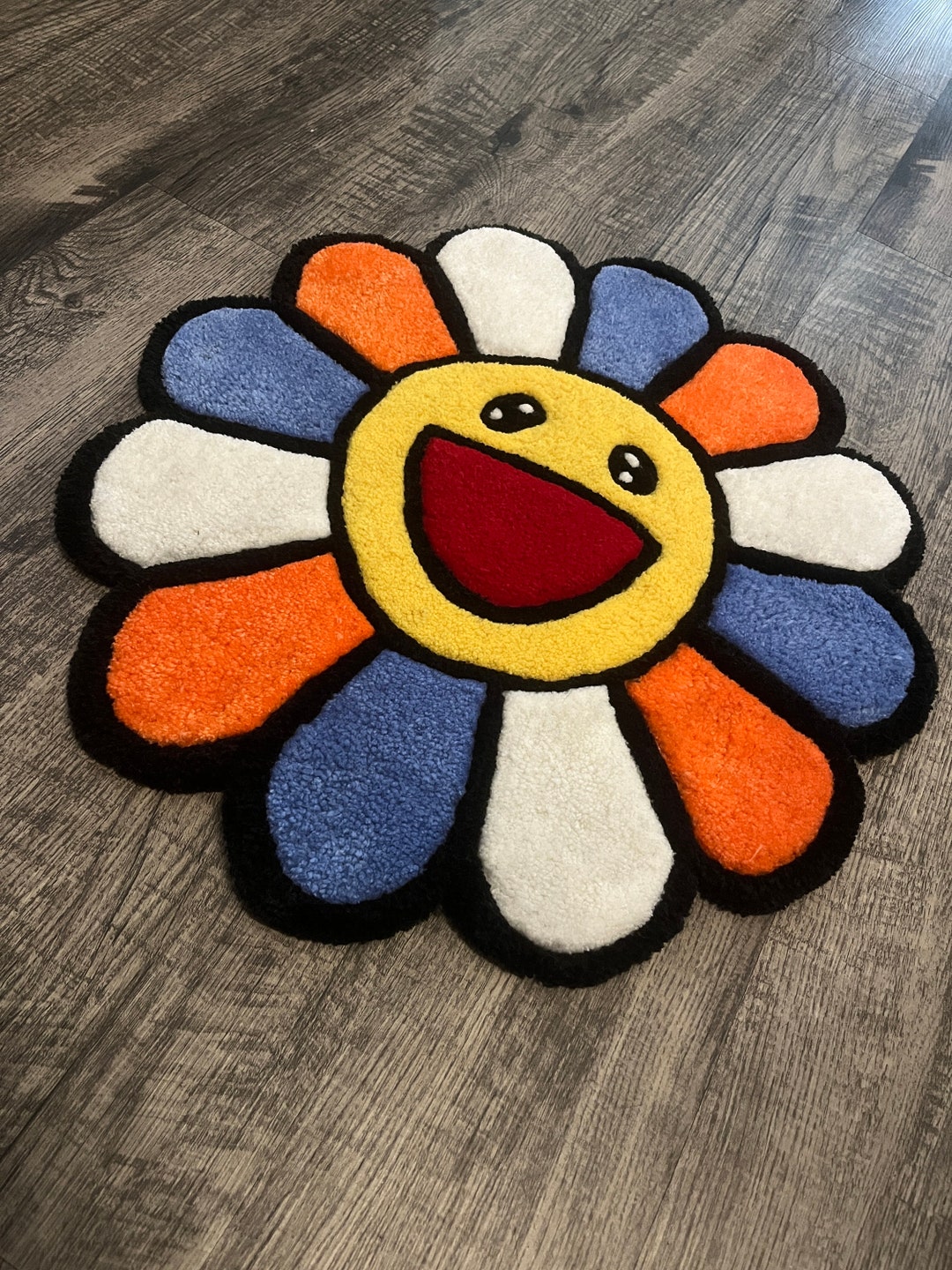 Murakami Flower Tufted Rug - Etsy