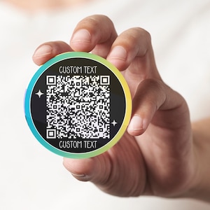 Dynamic Custom QR Code Pin Button | Custom Changeable Message of QR Code | You Can Customize Qr ...