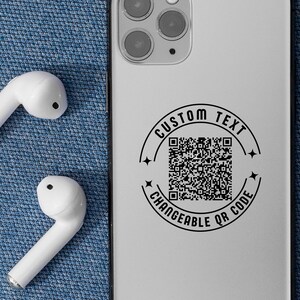 Custom QR Code Transparent Outdoor Stickers, Personalized QR Code ...