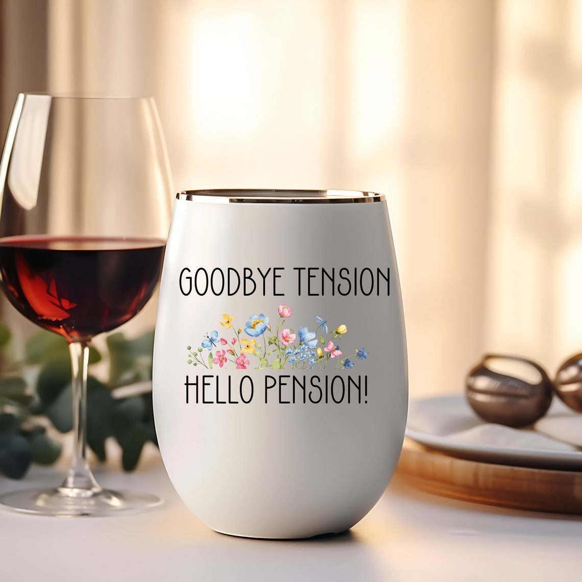 Custom Wine Glass Retirement for Women Gift Retired Boss Coworker Wine ...