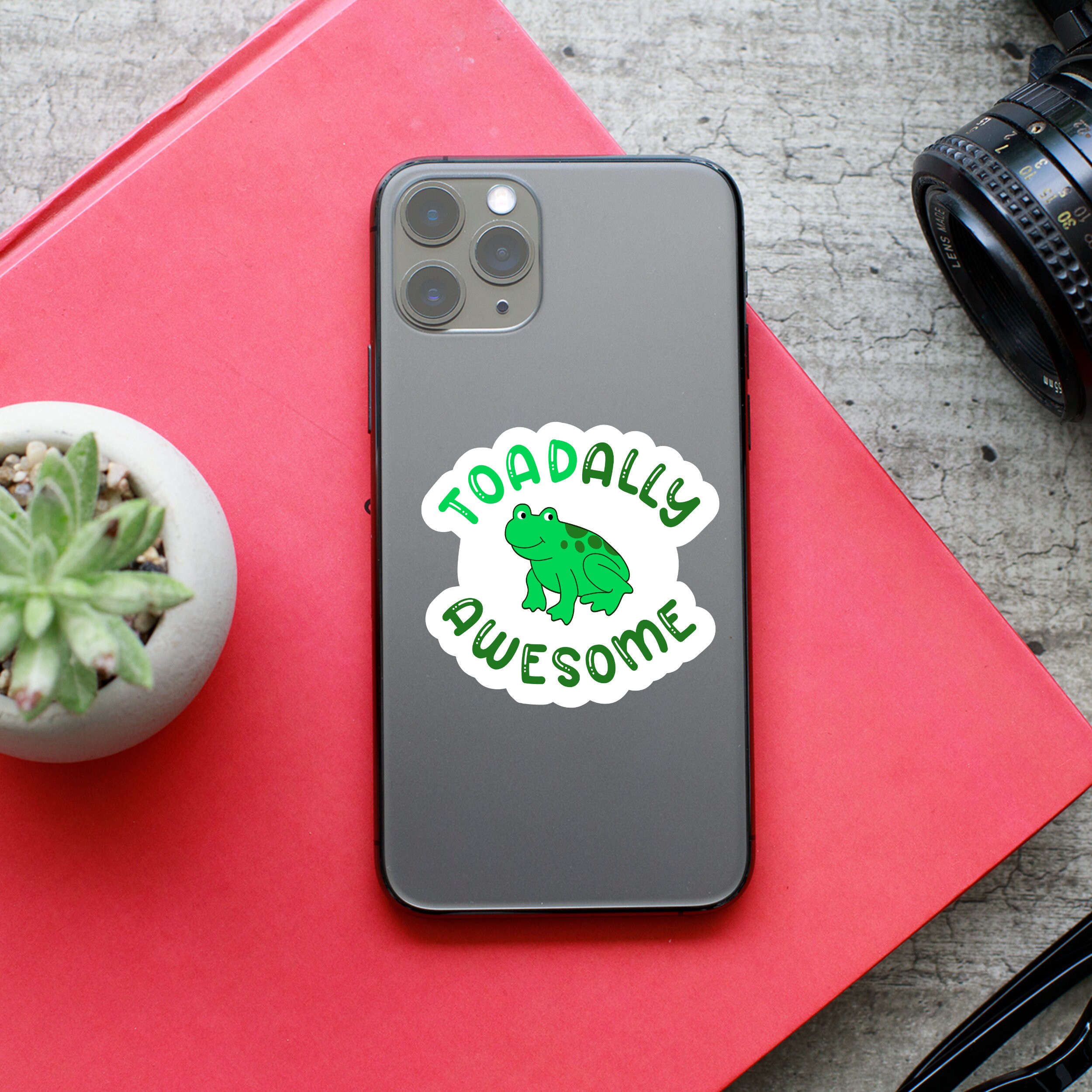 Totally Awesome Cute Frog Sticker for Kids, Adorable Frog Sticker for ...