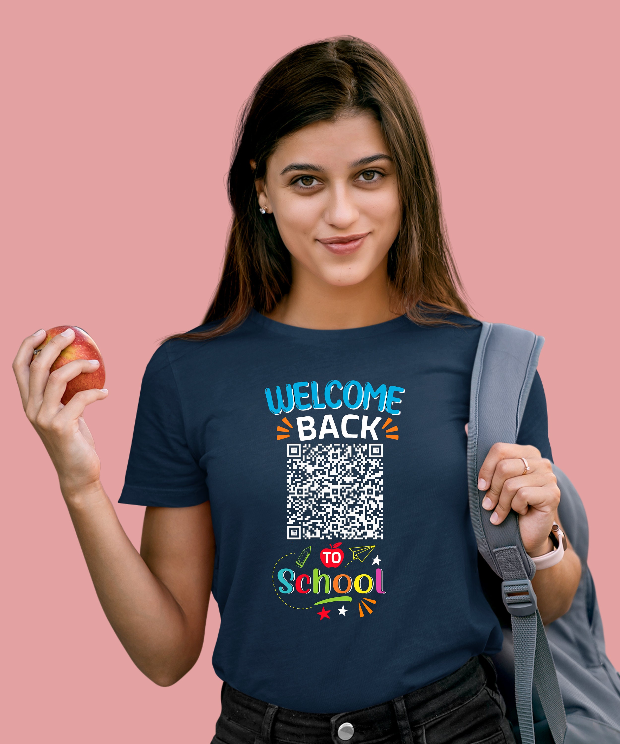 Welcome Back to School QR Code Custom Message, First Day of School ...