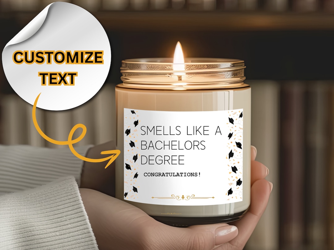 Custom Candle Graduation Gift Funny Grad Candle Custom Bachelor ...