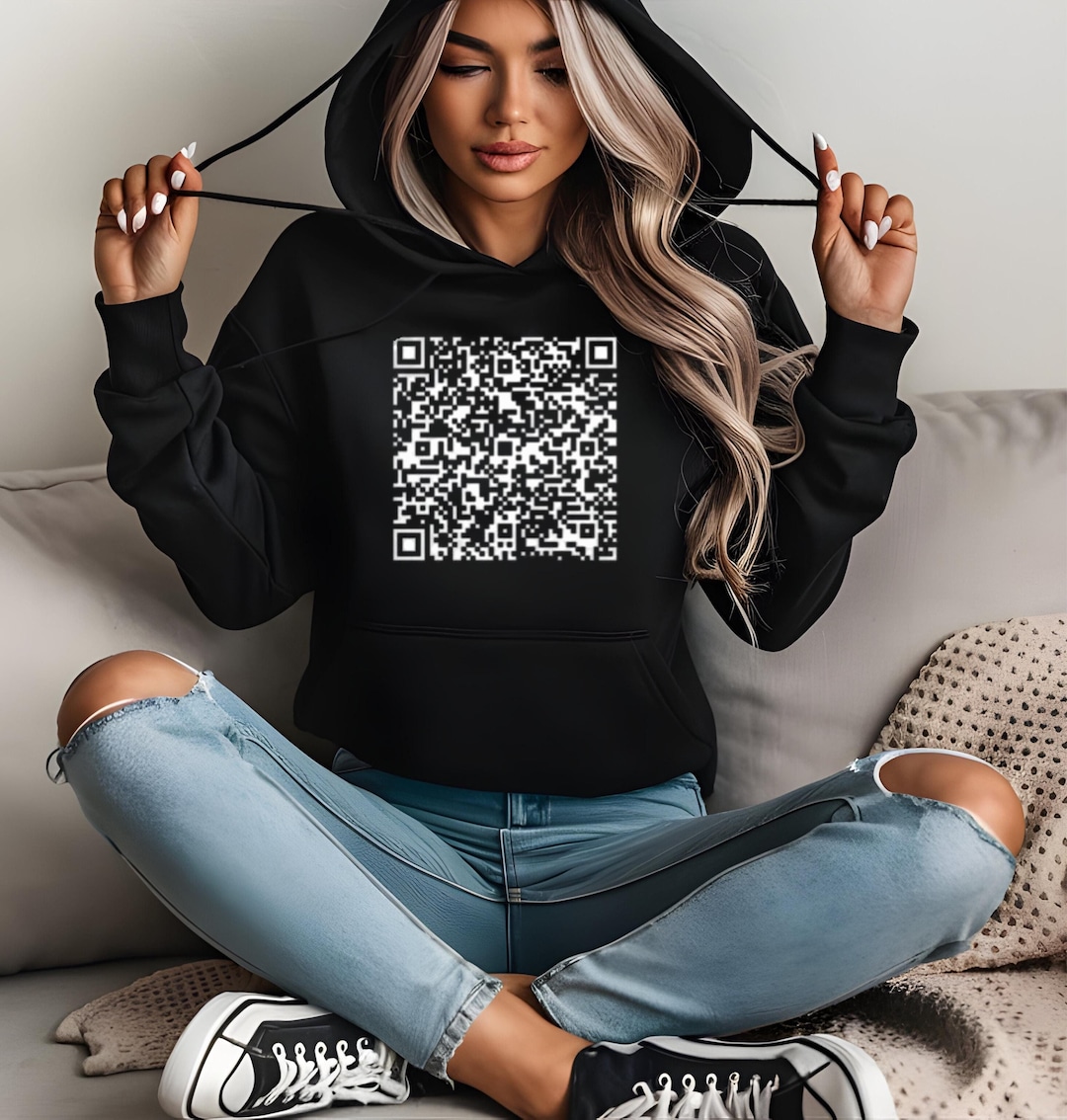 Fuck off With Custom QR Code Hoodie, Funny Saying Shirt With Custom QR ...