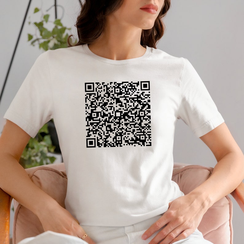 Custom QR Code T-shirt, Funny Saying Shirt Custom QR Code Tee ...