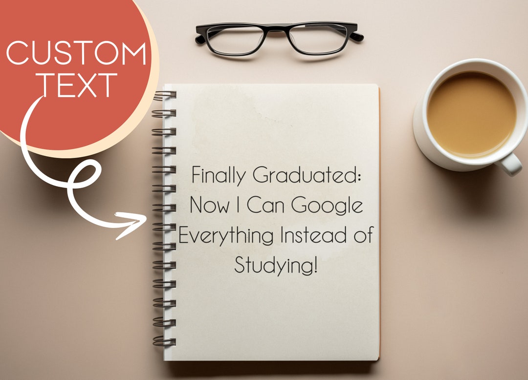 Custom Text Notebook, Notebook Personalized, Custom Spiral Journals ...