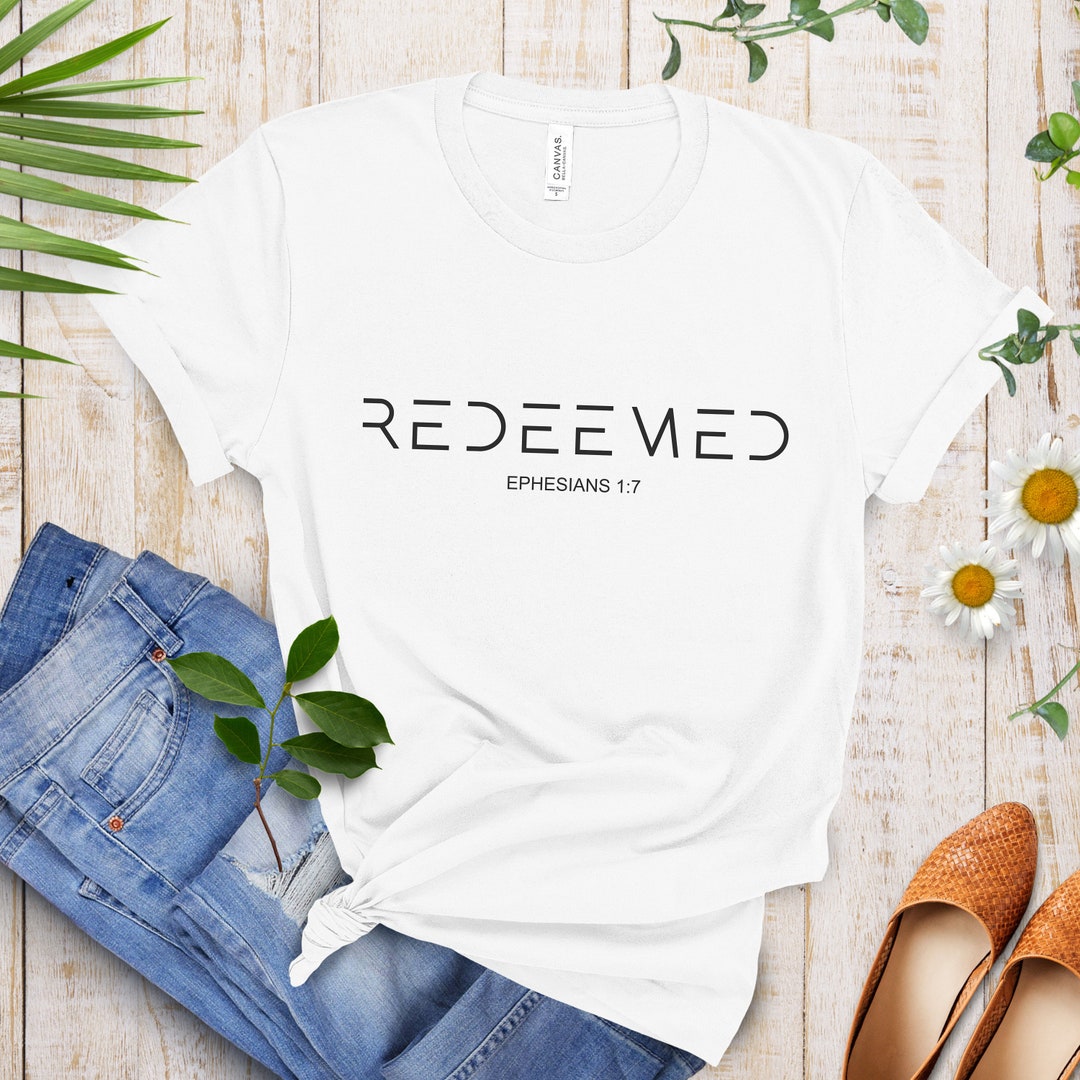 REDEEMED Inspirational Religious Easter Shirt, Bible Verse T-shirt ...