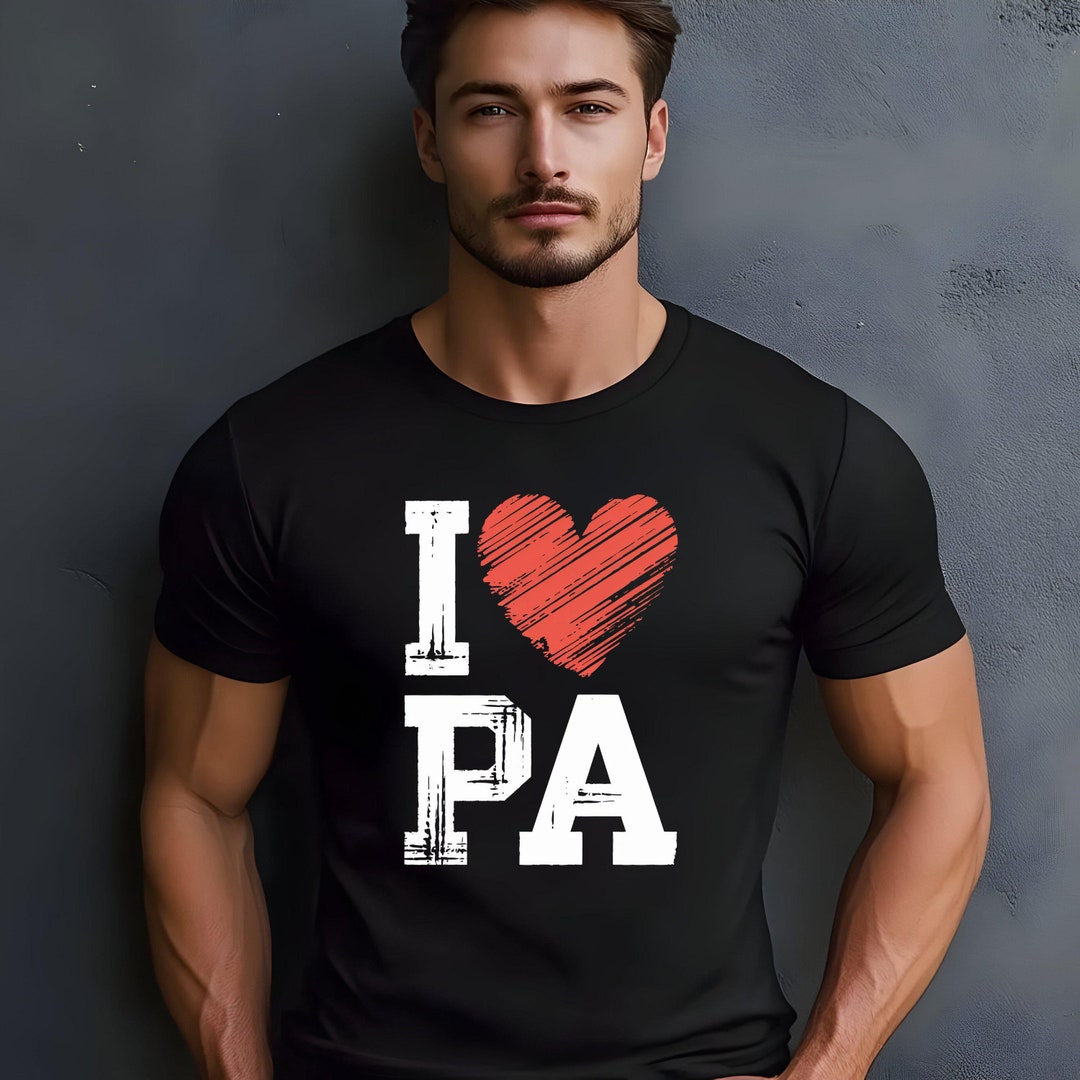 I Love PA Shirt, I Love Pennsylvania Tee, Heart PA Shirt, Pennsylvania ...