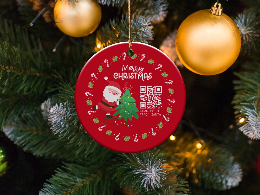 Custom Santa Tracker Christmas Tree Ornament, Christmas Count Down ...