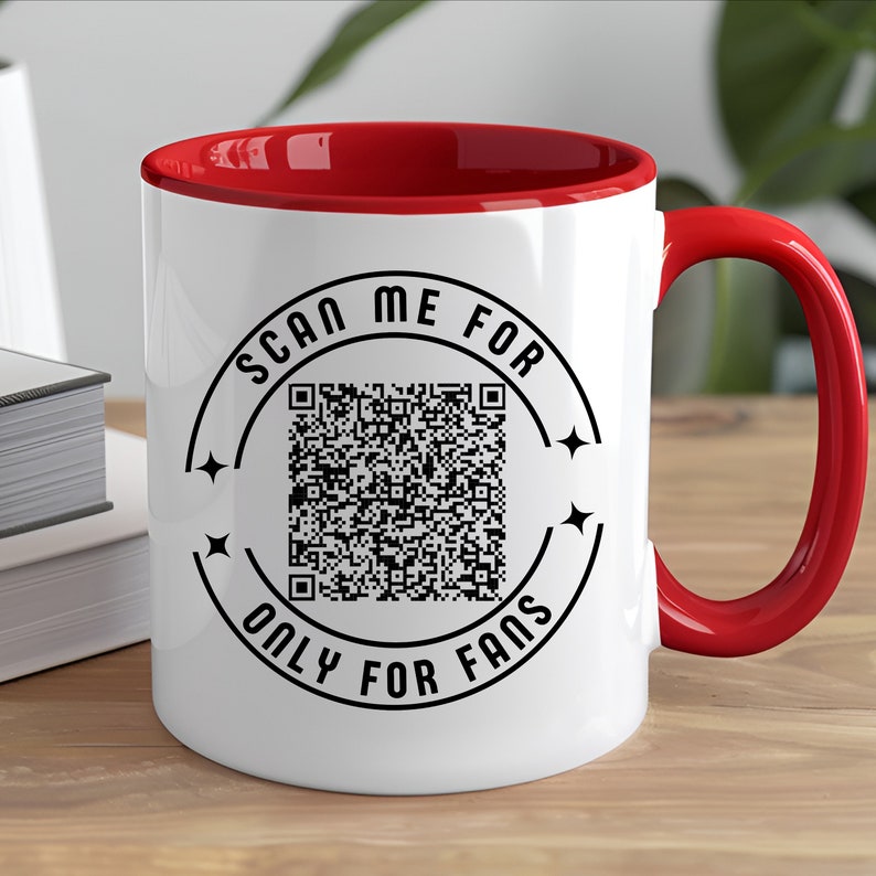 Only for Fans QR Code Custom Changeable Mug, Sarcastic Mug, Office Work ...
