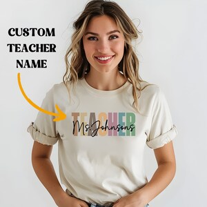 Custom Teacher Shirt, Personalized Teacher Name Shirt, Back to School ...