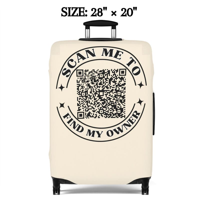 Custom QR Code Luggage Cover, Custom Luggage Cover, Changeable ...