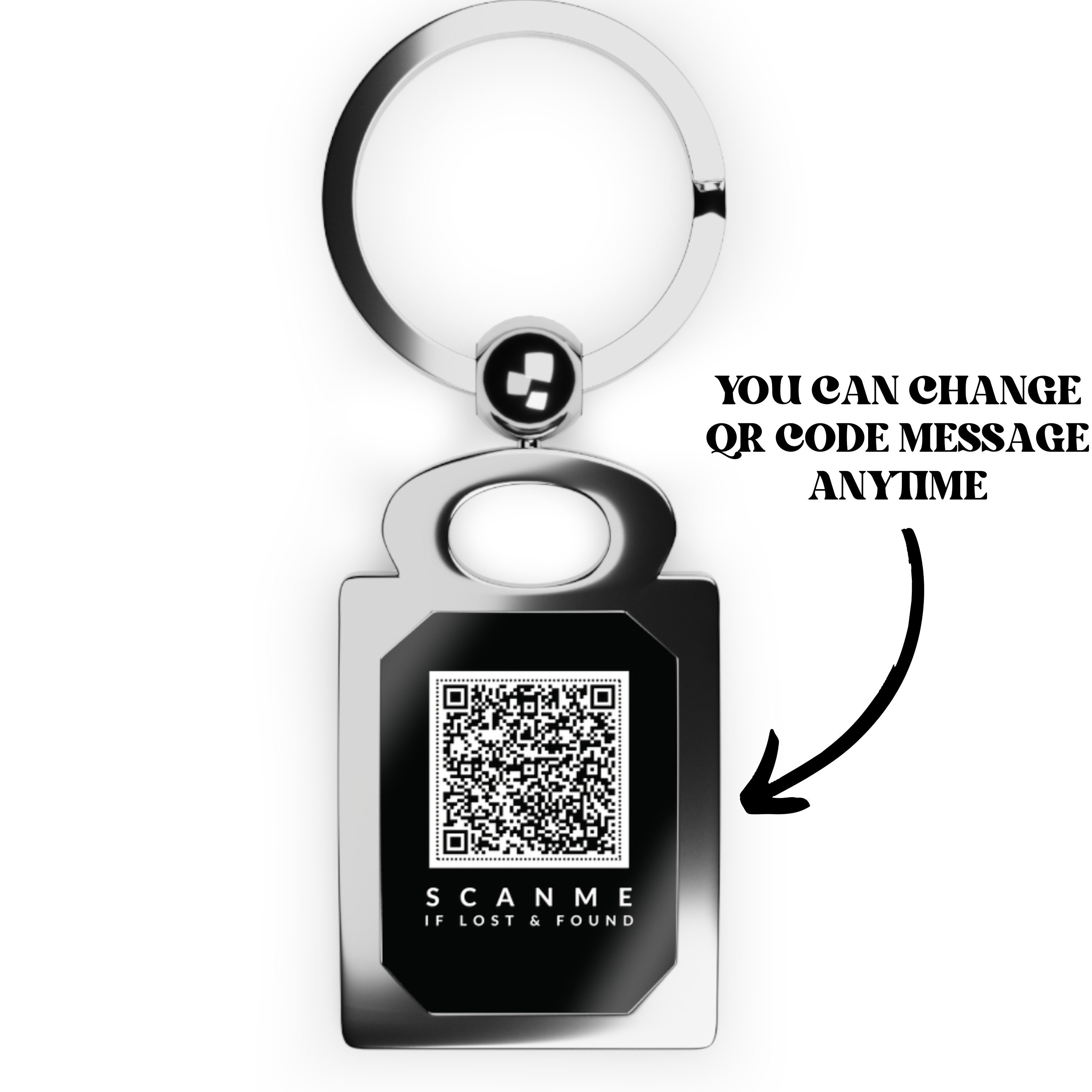 Keyring QR Code Changeable Information, Instantly Update Message via ...