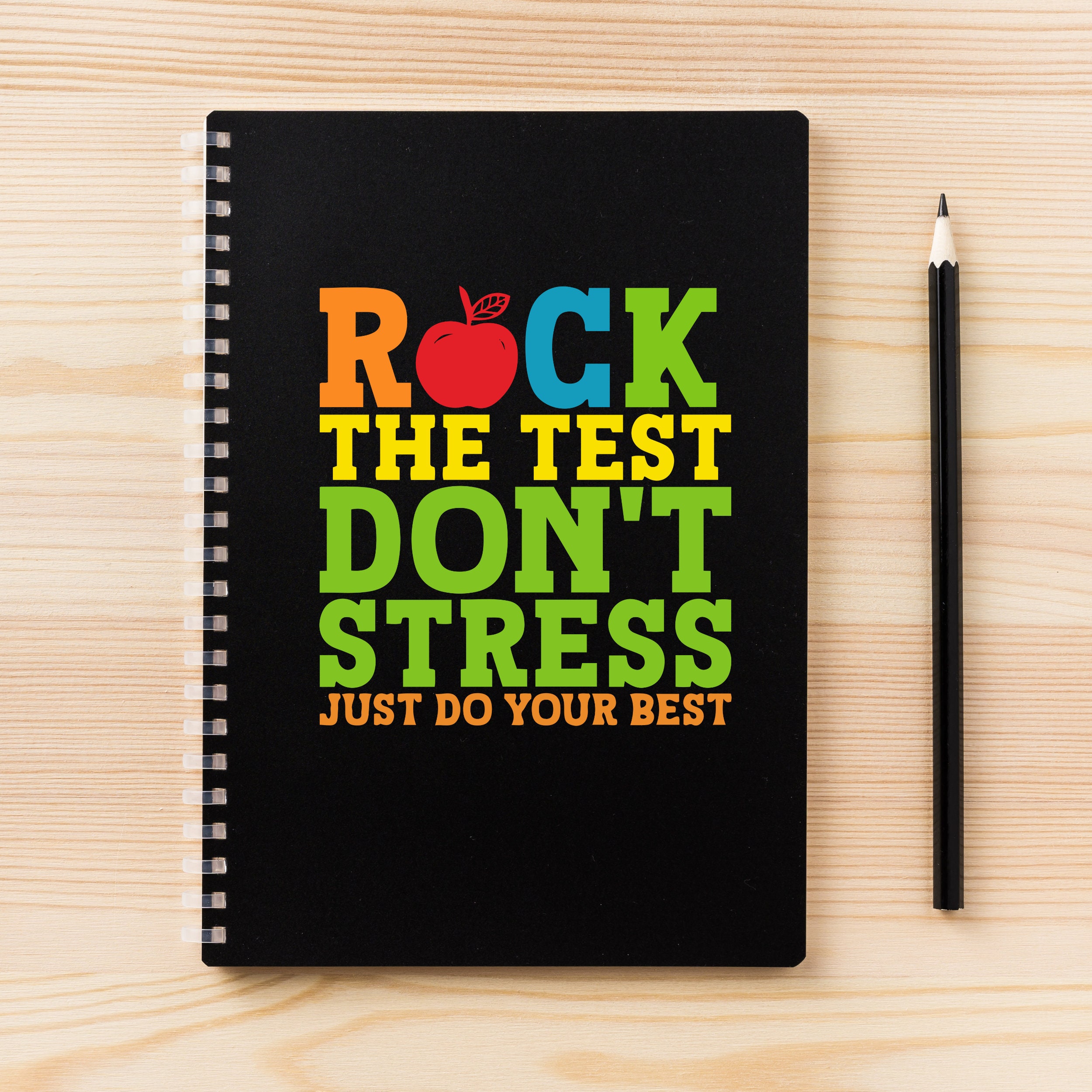 Teacher Testing Day Sticker, Rock the Test Don't Stress Just Do Your ...