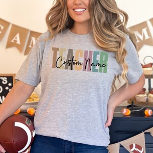 Custom Teacher Shirt, Personalized Teacher Name Shirt, Back to School ...