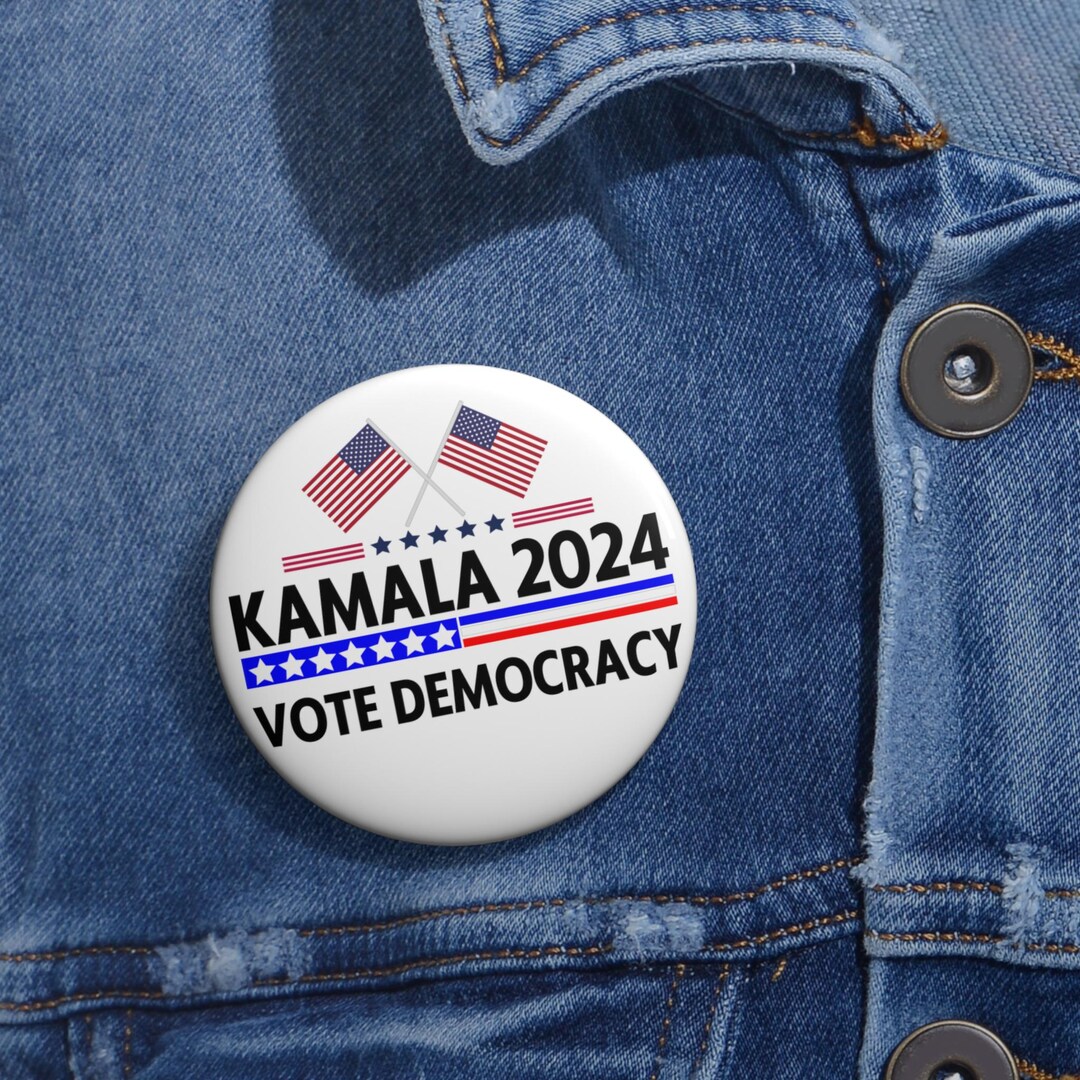 Kamala Harris 2024 Pin Button, Vote Democracy Kamala Pin, Kamala 2024 ...