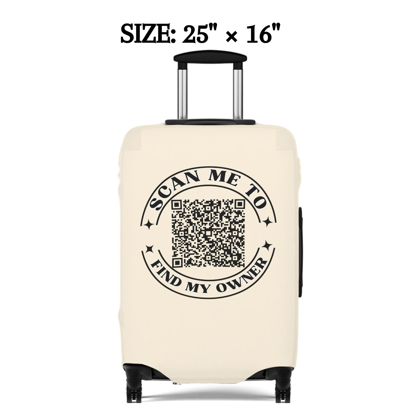 Custom QR Code Luggage Cover, Custom Luggage Cover, Changeable ...