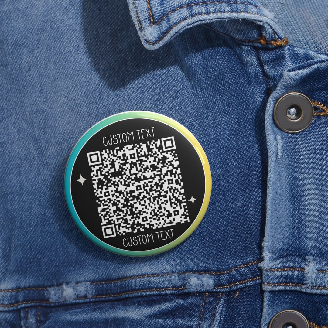 Dynamic Custom QR Code Pin Button | Custom Changeable Message of QR Code | You Can Customize Qr ...
