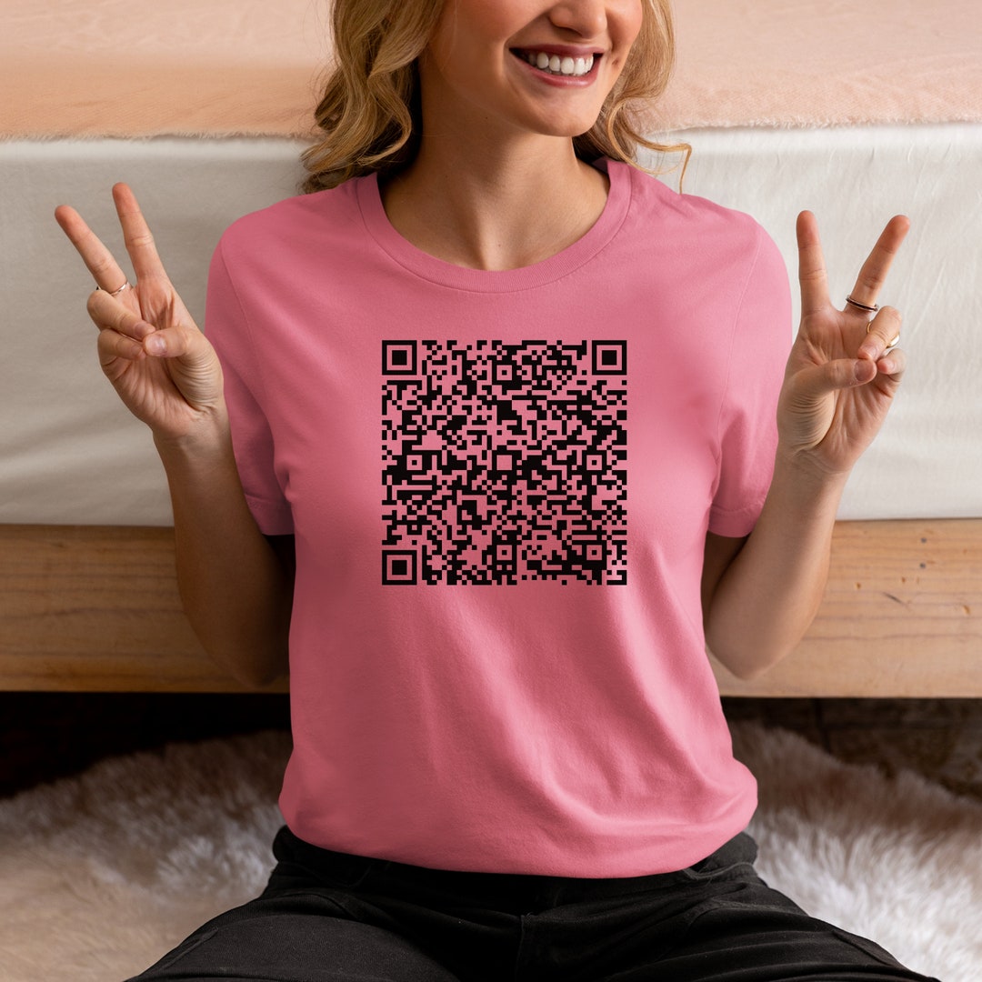 Custom QR Code T-shirt, Funny Saying Shirt Custom QR Code Tee ...