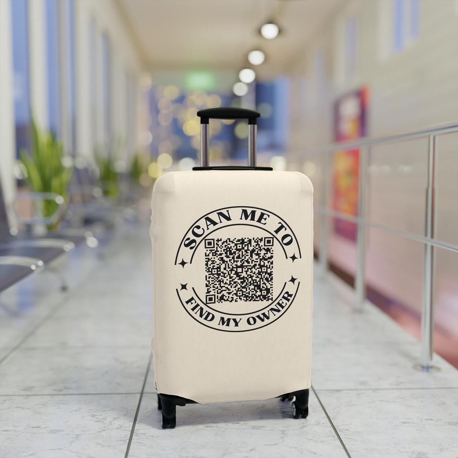 Custom QR Code Luggage Cover, Custom Luggage Cover, Changeable ...