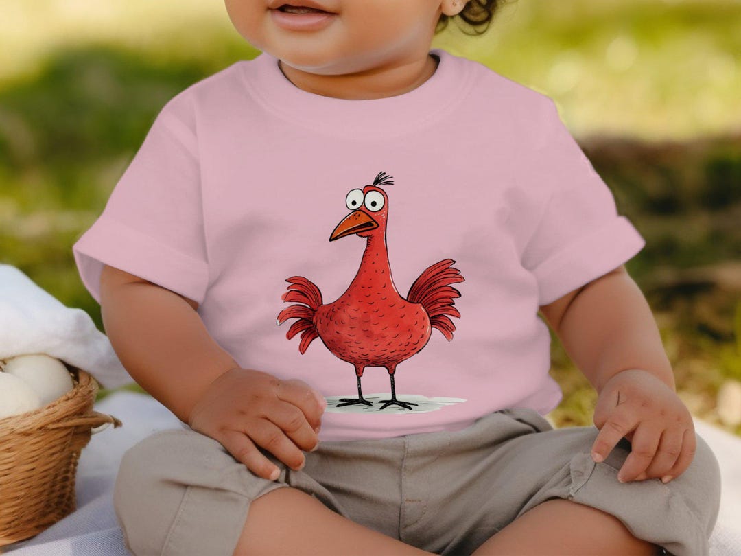 Funny Red Bird Kids Shirt, Kids Bird Shirt, Kids Animal Tee, Animal ...
