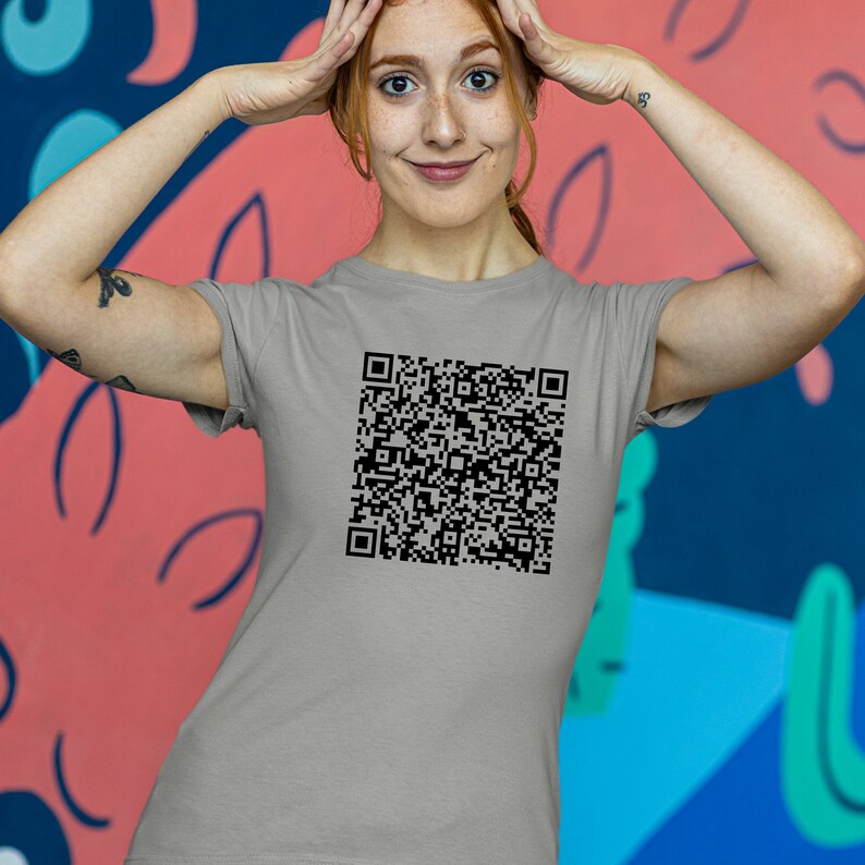Adult Birthday Prank QR Code Shirt, Funny Saying Shirt With Custom QR ...