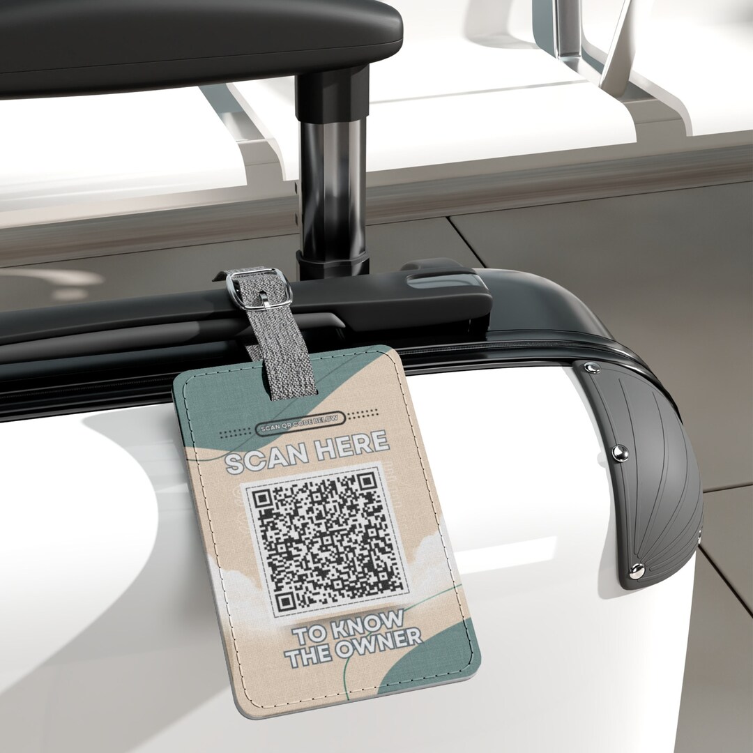 QR Code Luggage Tag, Editable Custom QR Code, Instantly Update via App ...