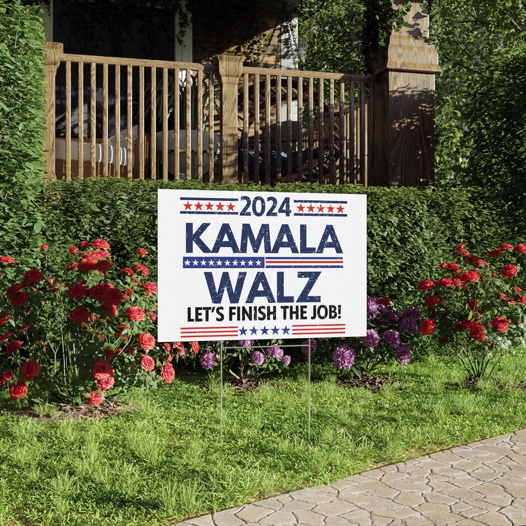 Kamala Walz 2024 Election Campaign Yard Sign, Madam President Kamala ...
