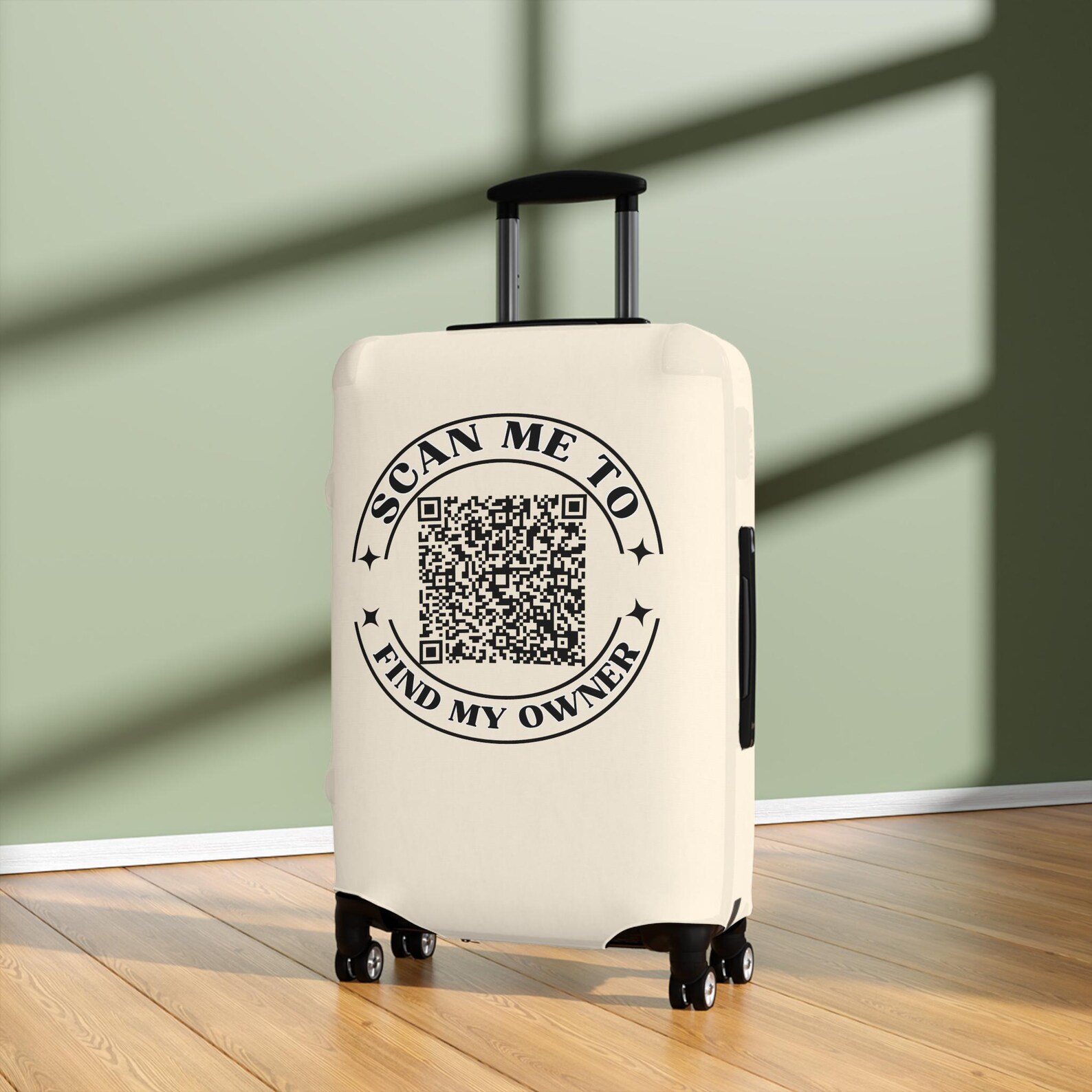 Custom QR Code Luggage Cover, Custom Luggage Cover, Changeable ...