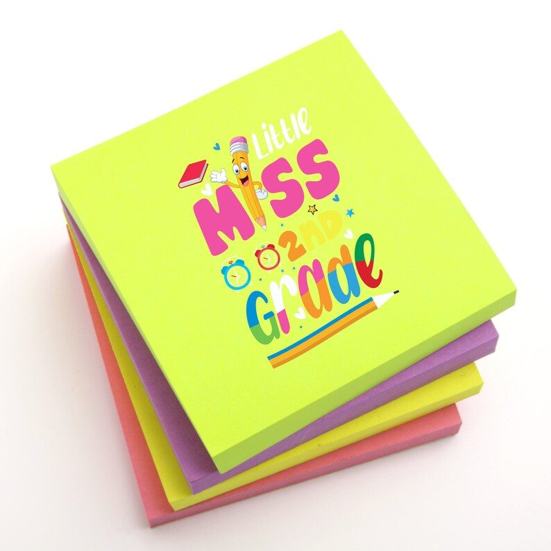 2nd Graders Stickers, Colorful Little Miss Second Grade Sticker, Kids ...