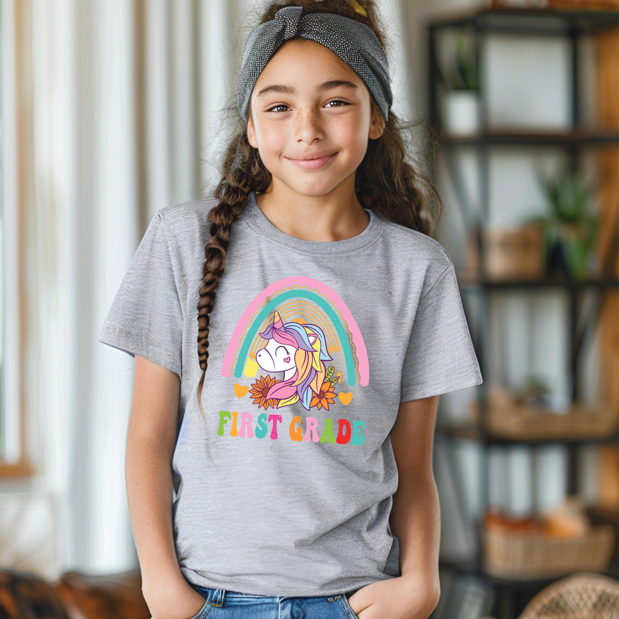 First Grade Rainbow Unicorn First Grade Shirt, 1st Grade Rainbow Shirt ...