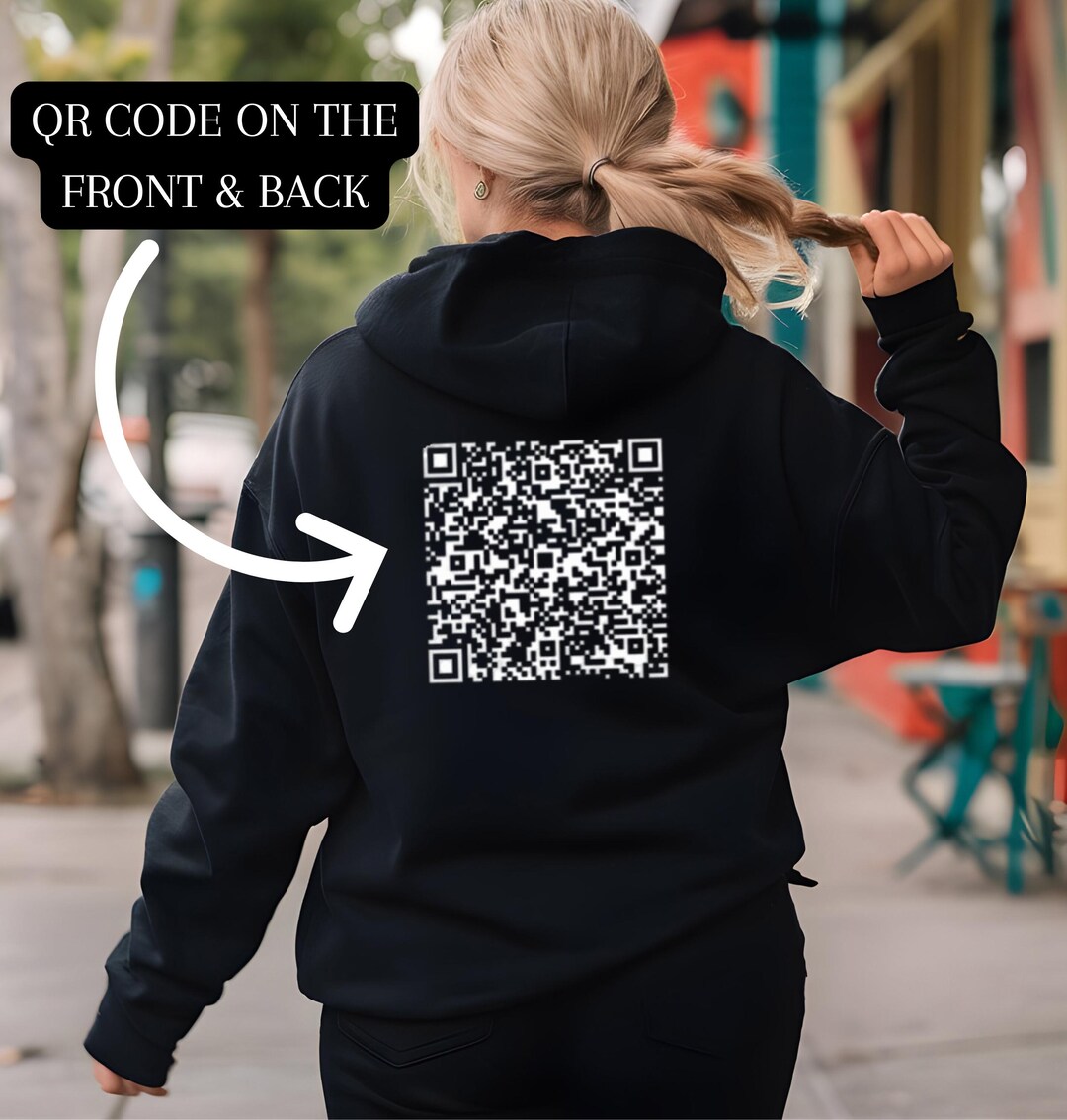 Fuck off Custom QR Code Changeable Message Hoodie, Funny Saying Custom ...