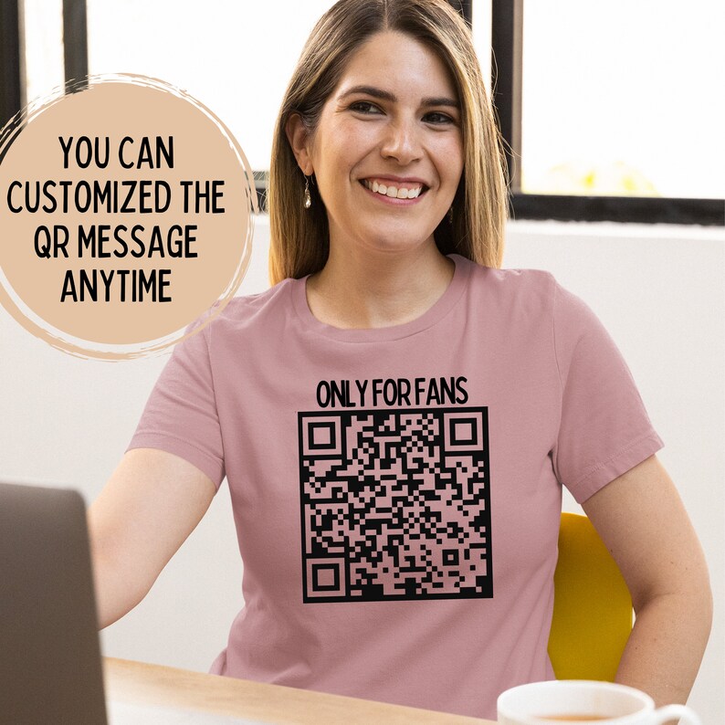 Funny Shirt With Custom QR Code Message, Funny QR Code Shirt, Sarcastic ...