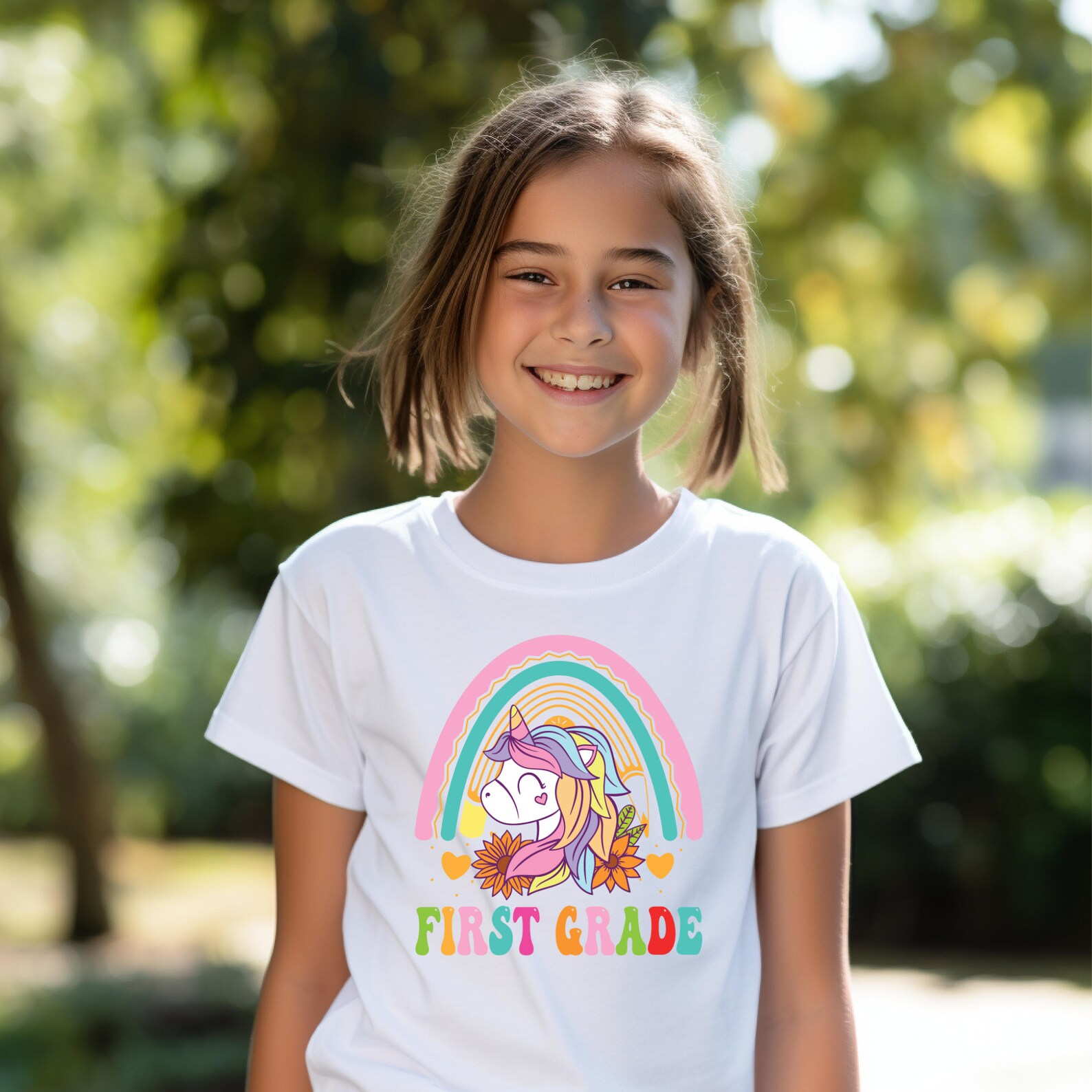 First Grade Rainbow Unicorn First Grade Shirt, 1st Grade Rainbow Shirt ...
