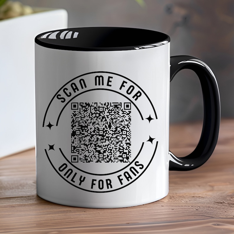 Only for Fans QR Code Custom Changeable Mug, Sarcastic Mug, Office Work ...