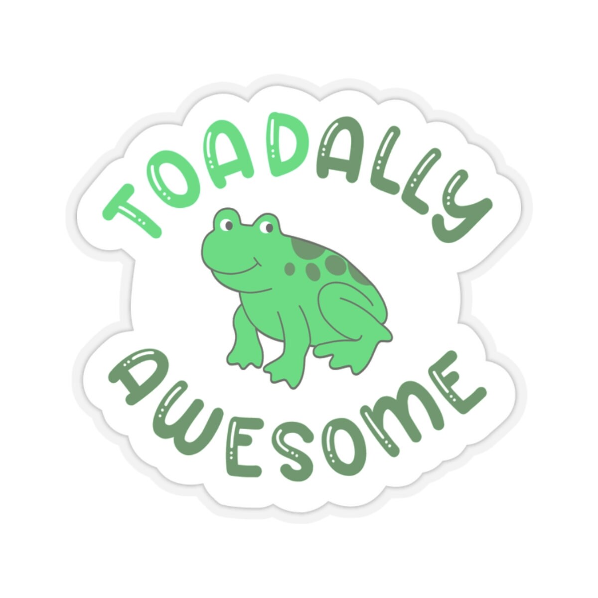 Totally Awesome Cute Frog Sticker for Kids, Adorable Frog Sticker for ...