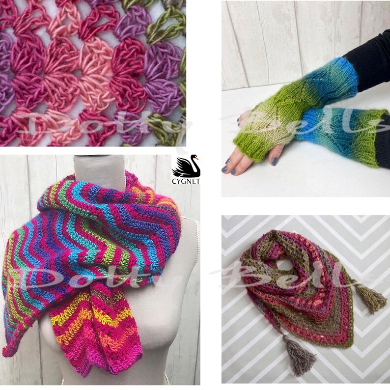 Cygnet Boho Spirit - DK / LIGHT ARAN - Acrylic Yarns - 100g Ball - for ...