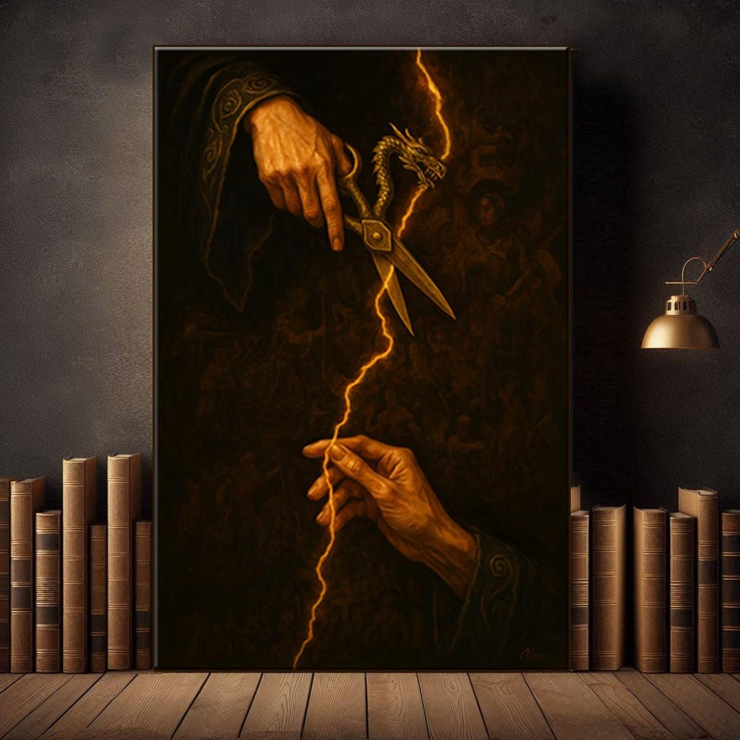 Thread of Life Ancient Greek Mythology Art Cottagecore Decor Dark ...