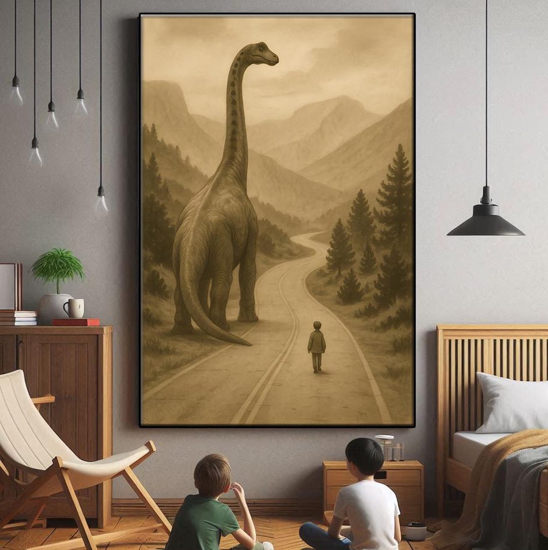 My Best Friend Dinosaur Wall Art, Dark Academia Decor, Dinosaur Prints ...