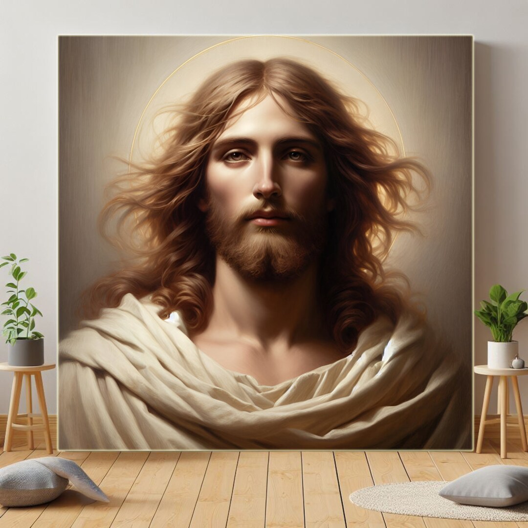 Jesus Canvas, Real Face of Jesus Christ, Religious Painting, Canvas ...