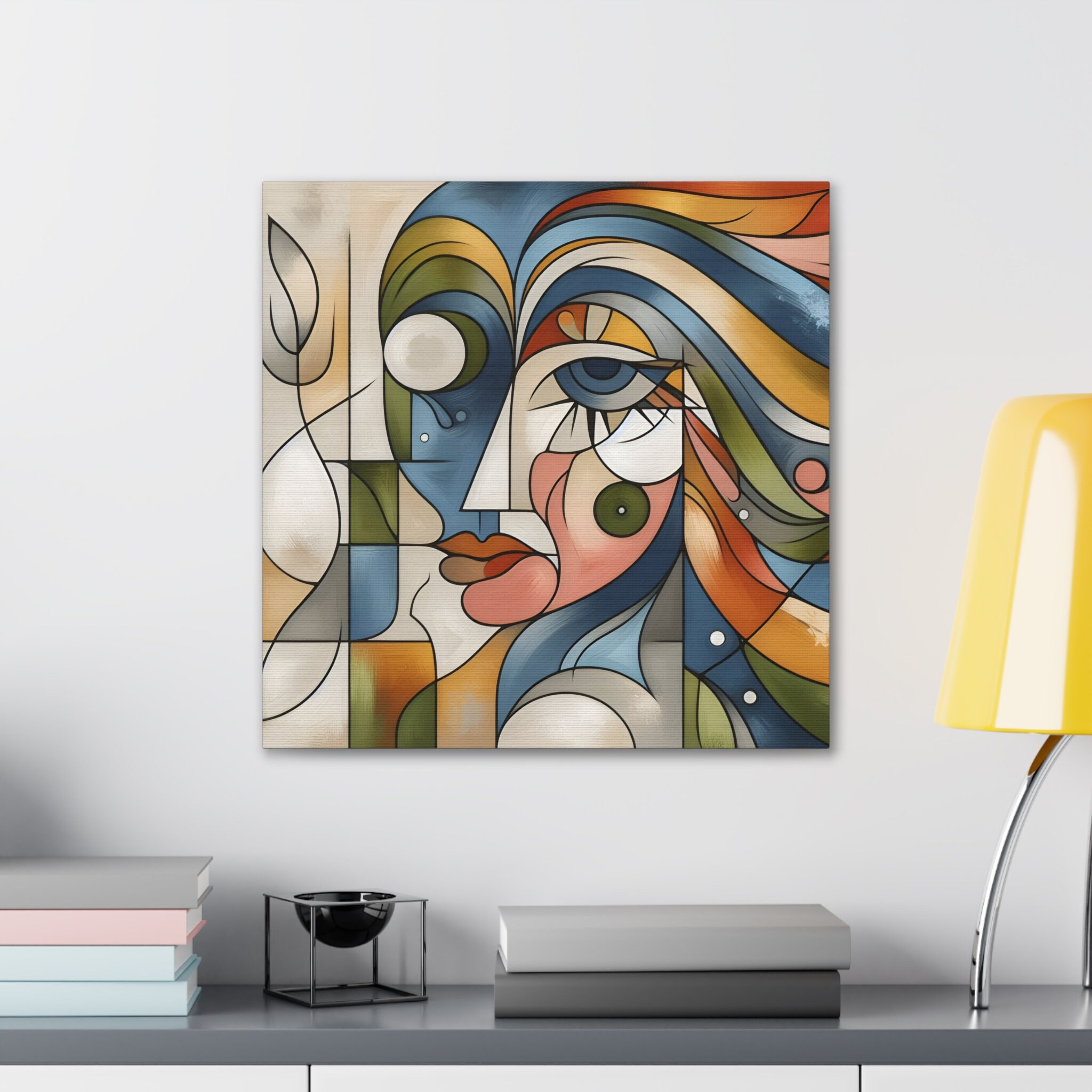 Picasso Abstract Woman Face Portrait, Pablo Picasso Wall Art, Abstract ...