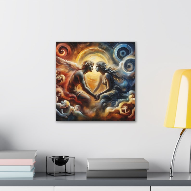 Zeus And Hera Statue Wall Art Greek Mythology Canvas Art Romantic Wall Art Mythology Venus